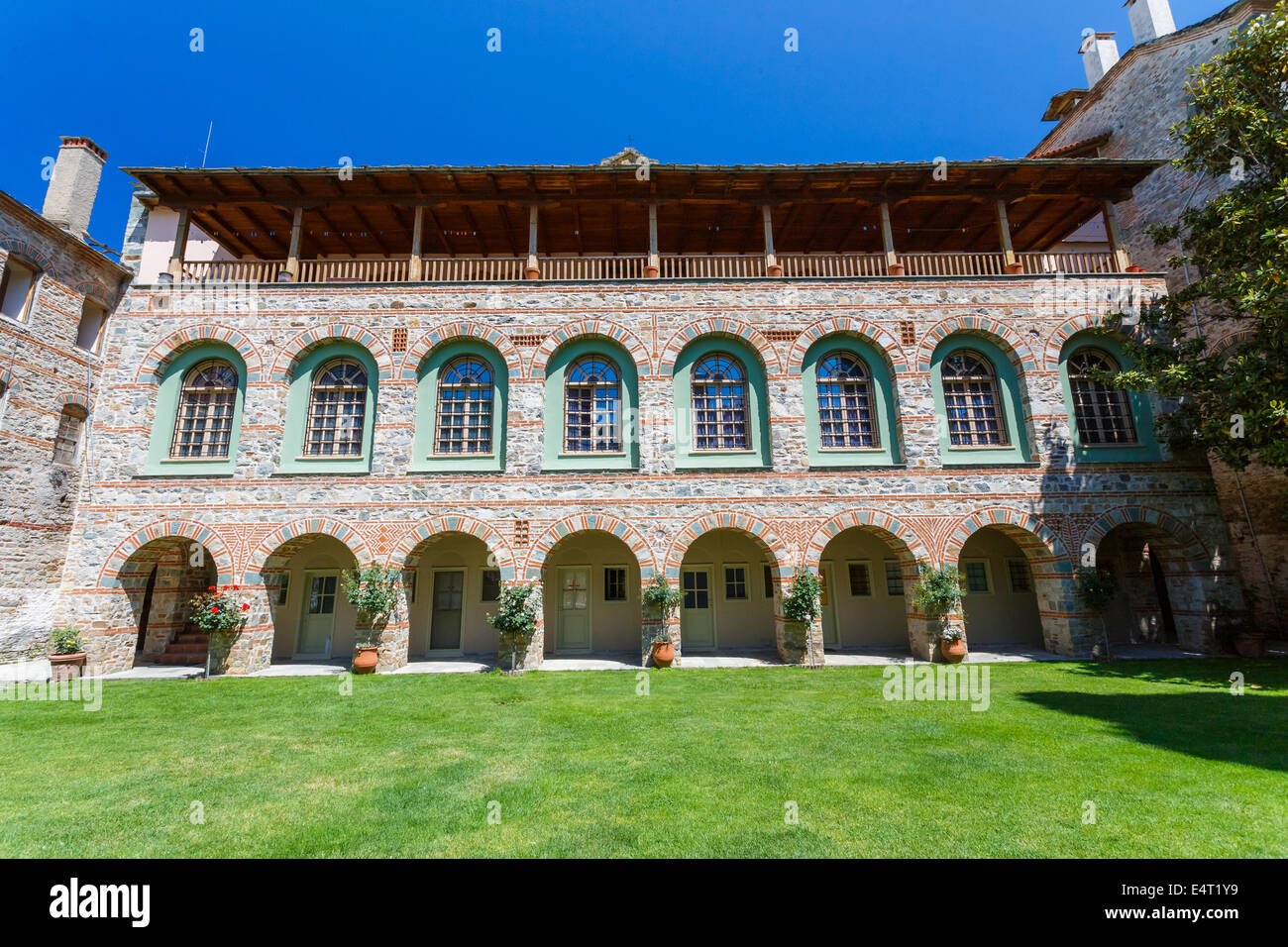 Filotheou medieval monastery on Holy Mount Athos Stock Photo - Alamy