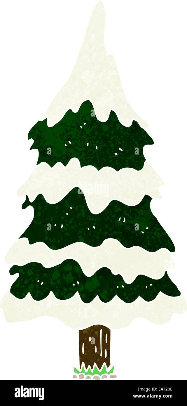 cartoon snowy tree Stock Vector Image & Art - Alamy