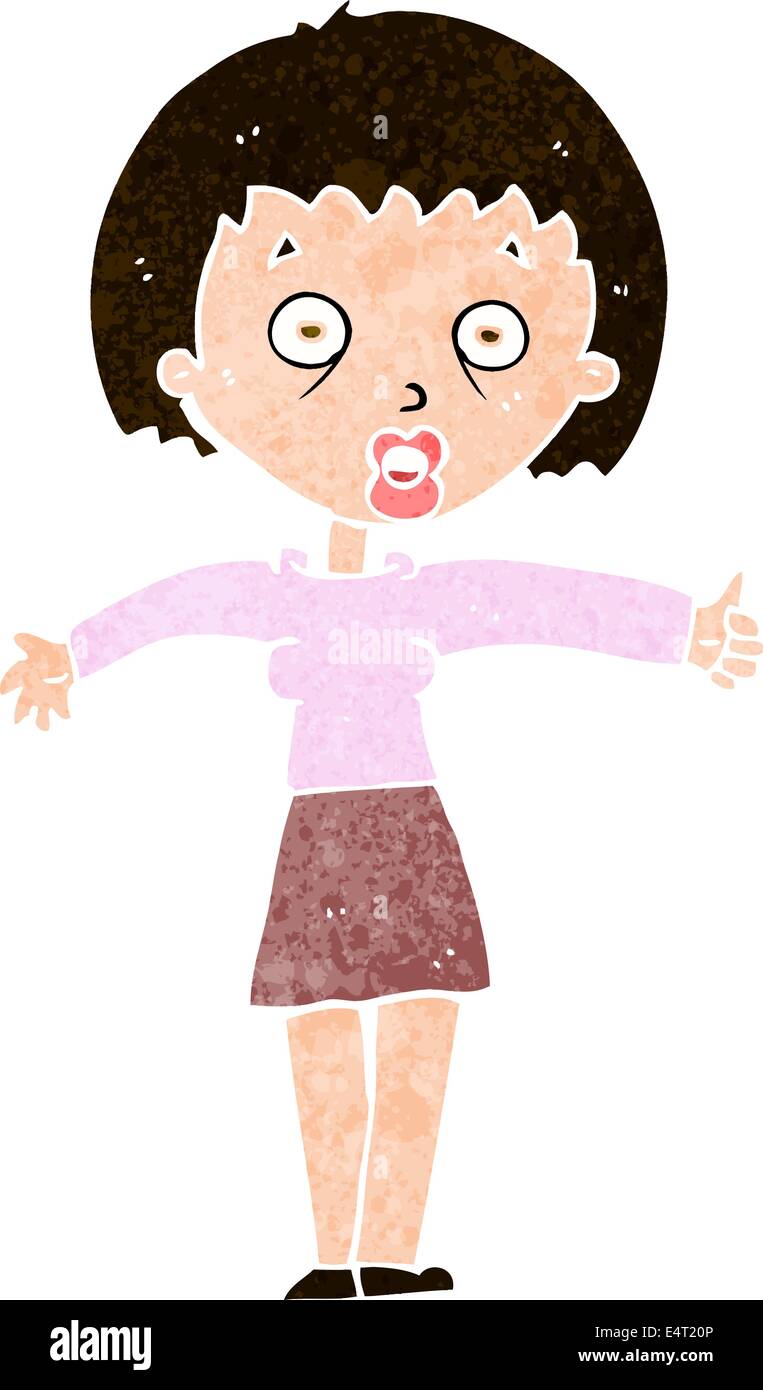 cartoon amazed woman Stock Vector Image & Art - Alamy