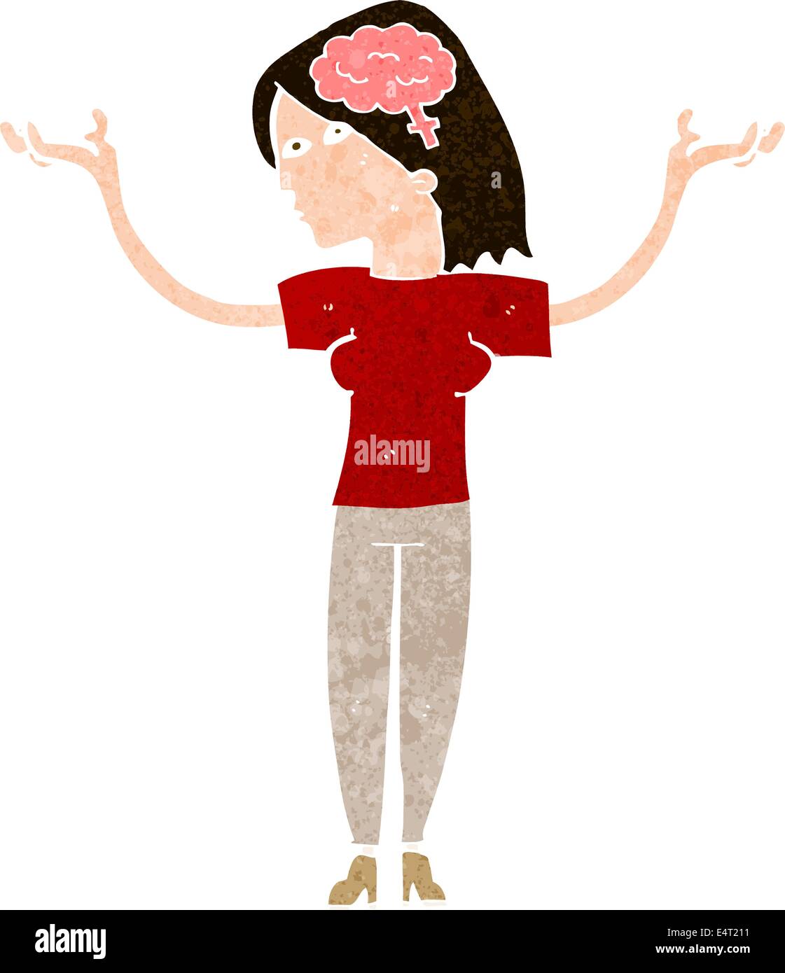 Intelligent Girl Cartoon