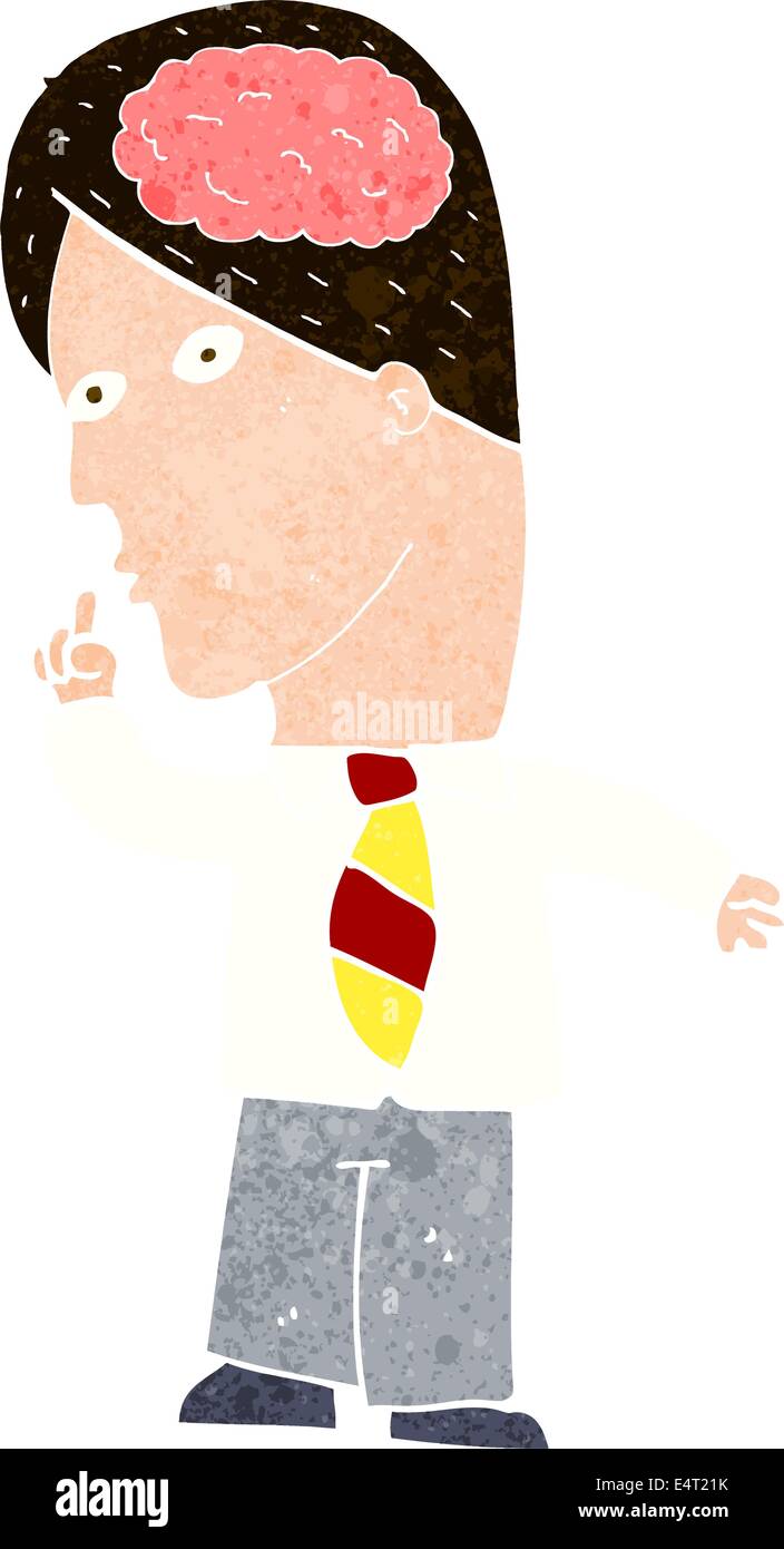 cartoon businessman with huge brain Stock Vector Image & Art - Alamy