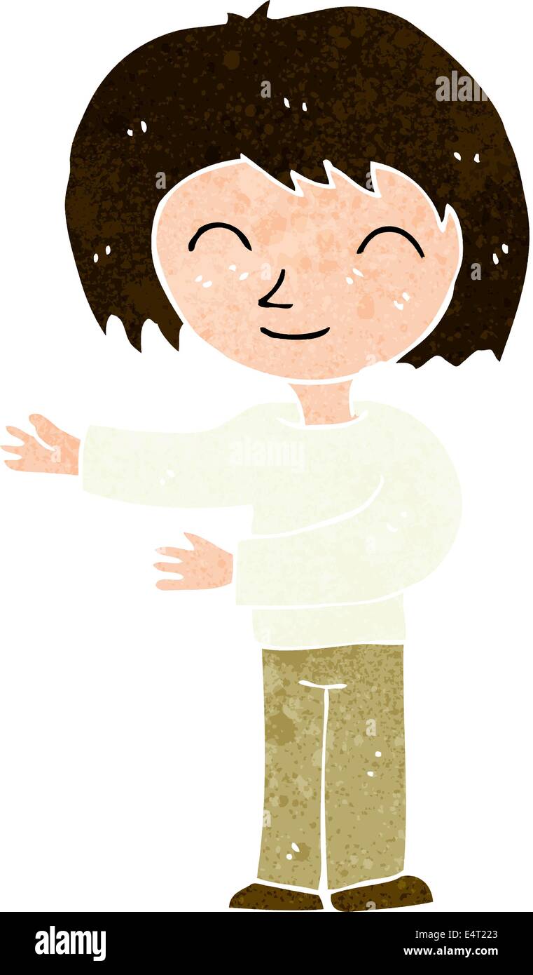 cartoon woman gesturing welcome Stock Vector Image & Art - Alamy