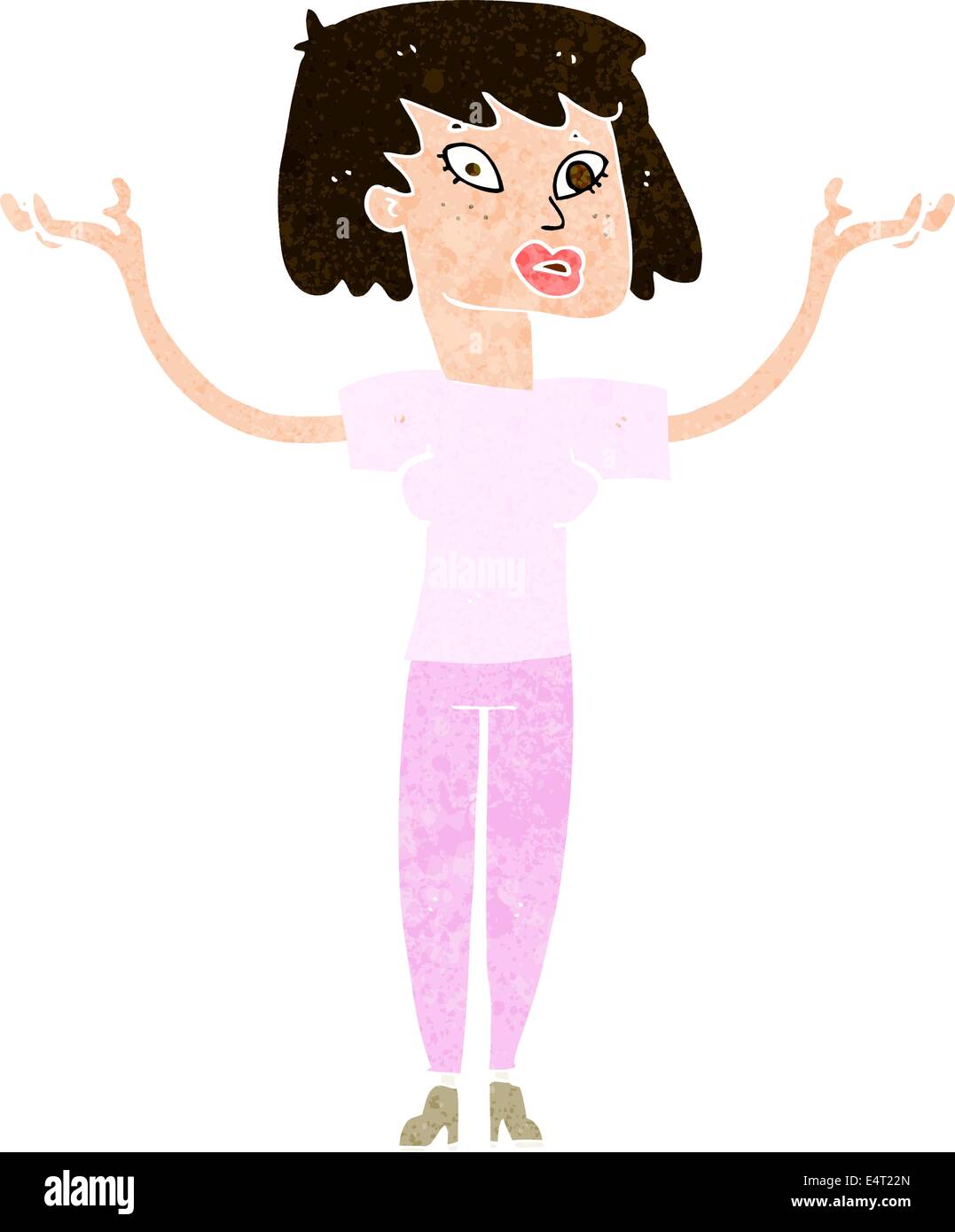 cartoon woman holding up hands Stock Vector Image & Art - Alamy