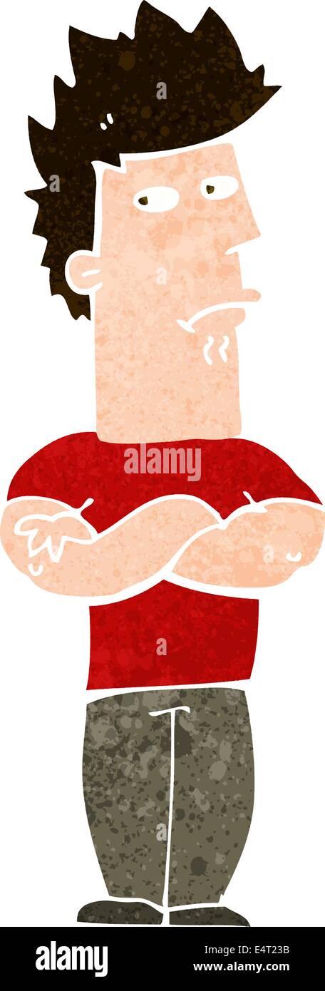 cartoon man sulking Stock Vector Image & Art - Alamy