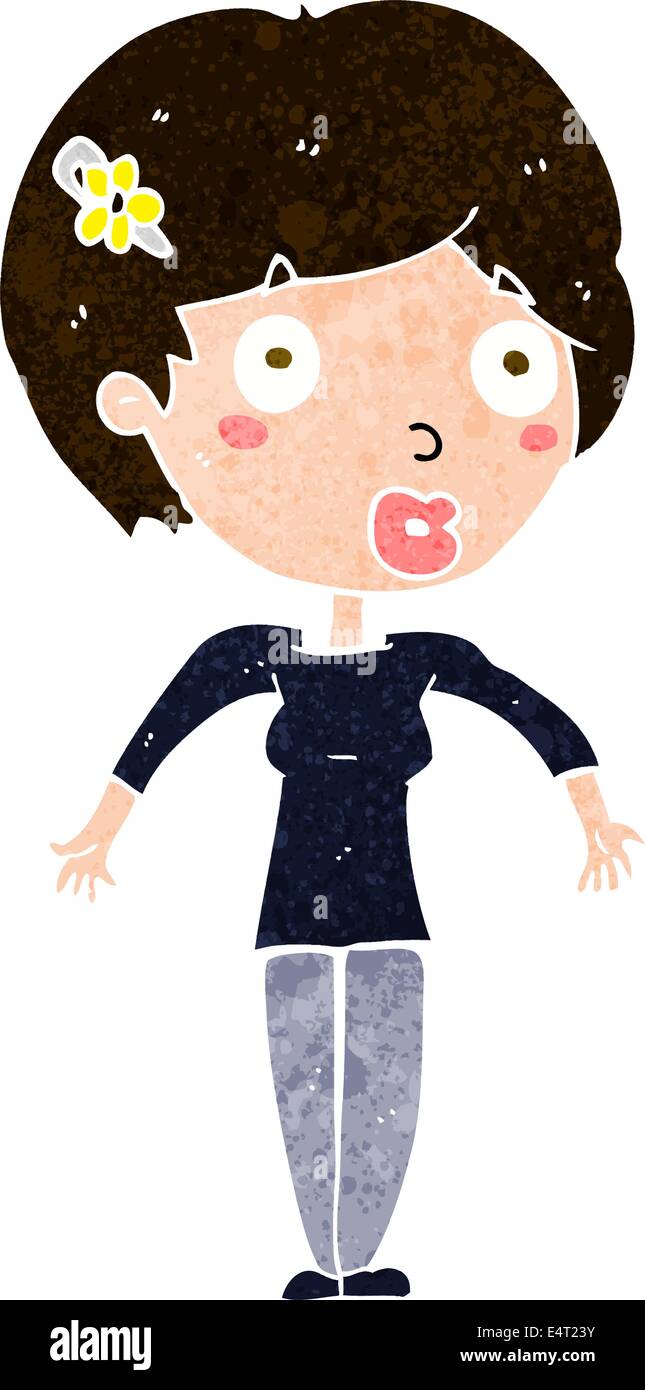 cartoon shocked woman Stock Vector Image & Art - Alamy