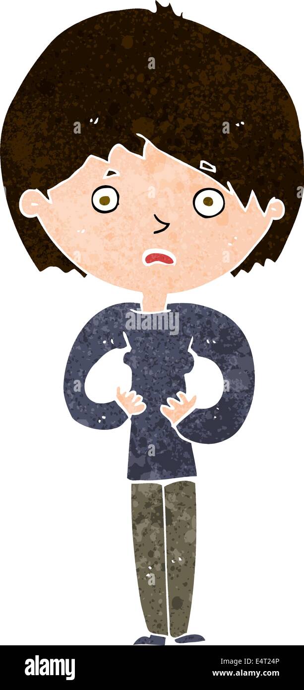cartoon woman making Who Me? gesture Stock Vector Image & Art - Alamy