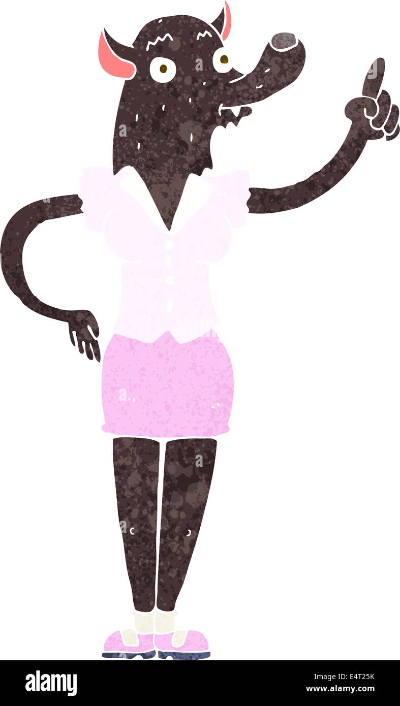 cartoon werewolf woman with idea Stock Vector Image & Art - Alamy