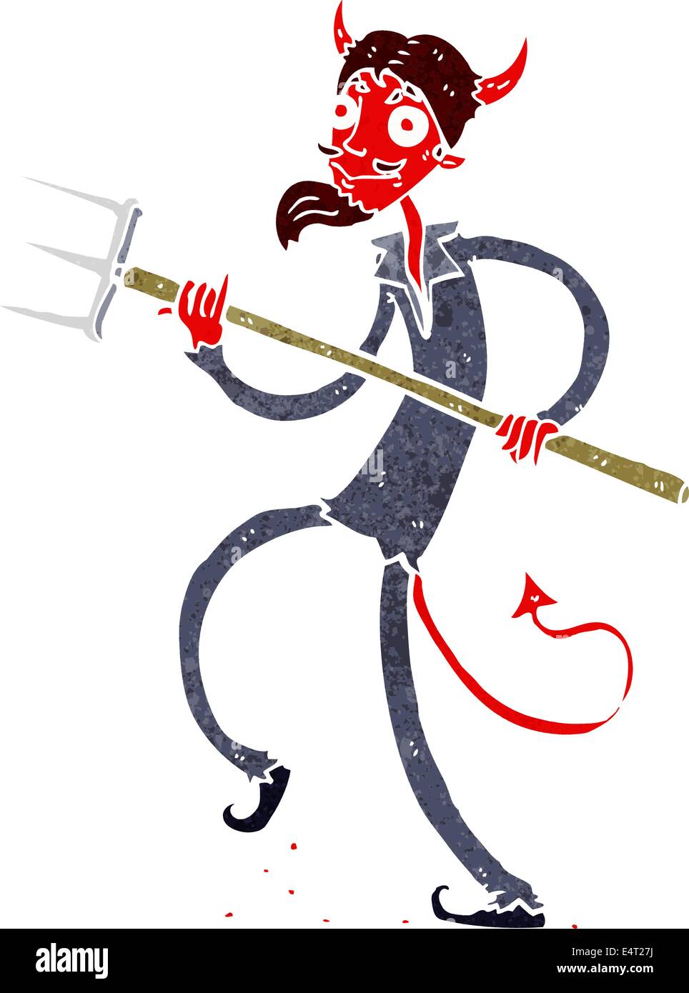 cartoon devil with pitchfork Stock Vector Image & Art - Alamy