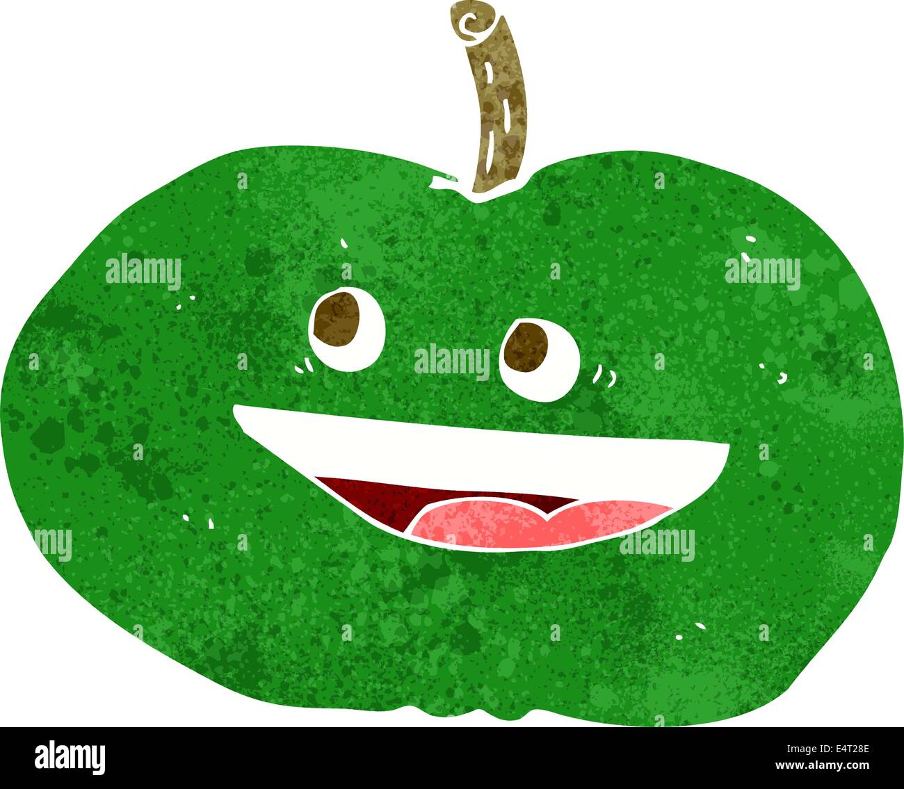 cartoon happy apple Stock Vector Image & Art - Alamy