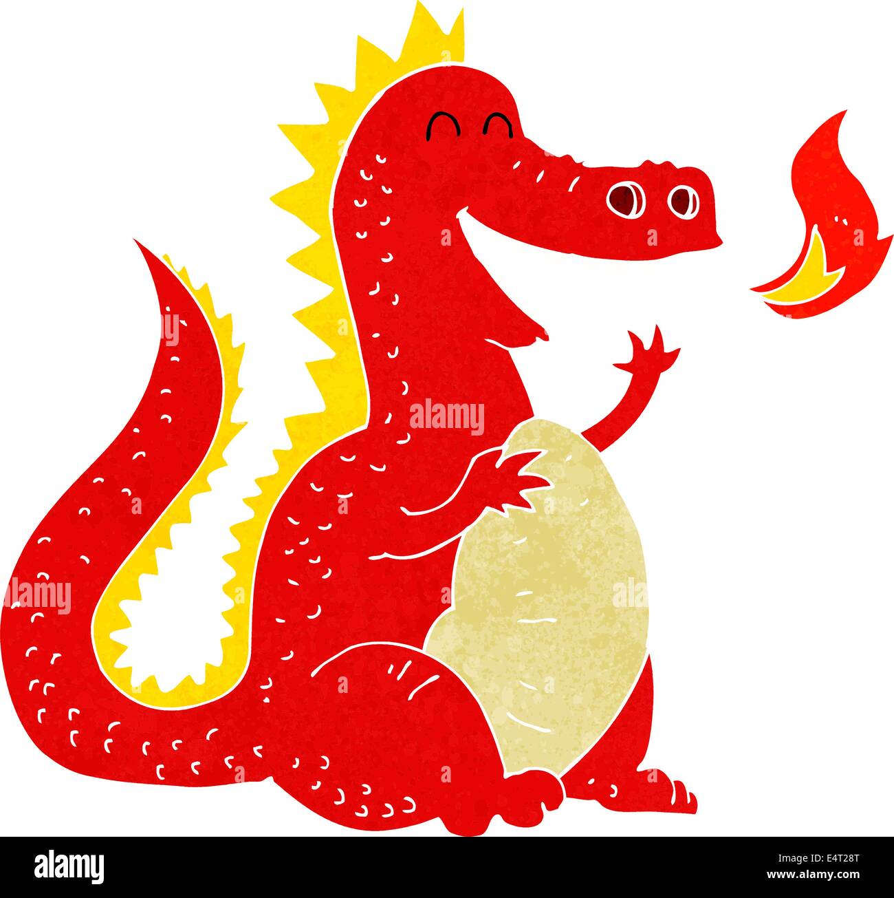 cartoon fire breathing dragon Stock Vector Image & Art - Alamy