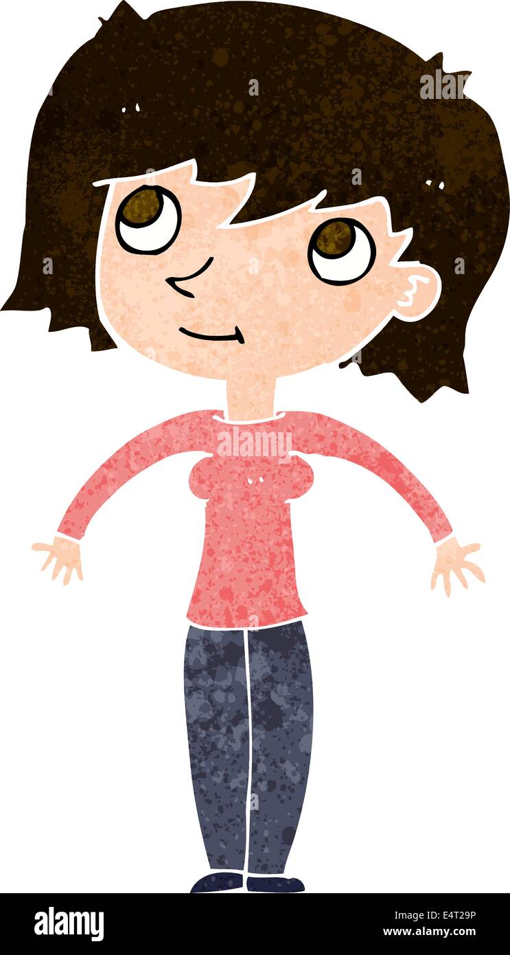 cartoon woman shrugging Stock Vector Image & Art - Alamy