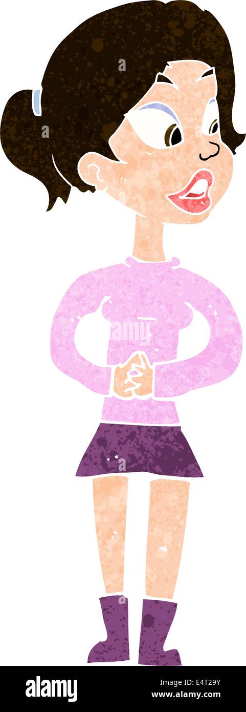 cartoon girl talking Stock Vector Image & Art - Alamy