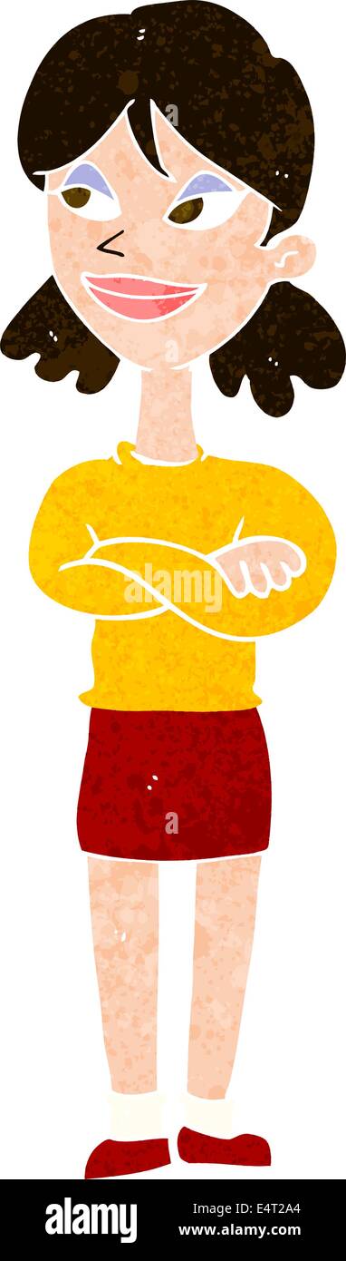 cartoon smug woman Stock Vector Image & Art - Alamy