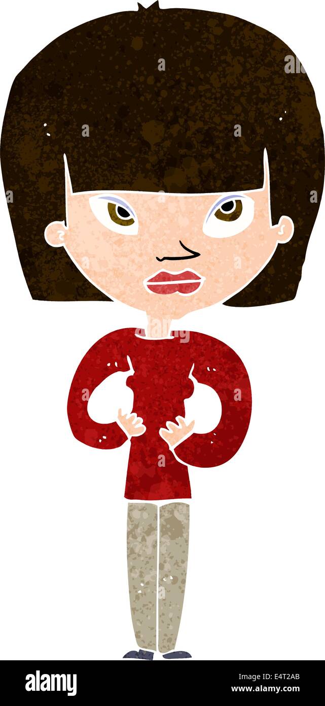 cartoon woman gesturing at herself Stock Vector Image & Art - Alamy