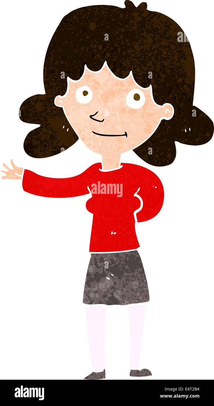 cartoon friendly woman Stock Vector Image & Art - Alamy