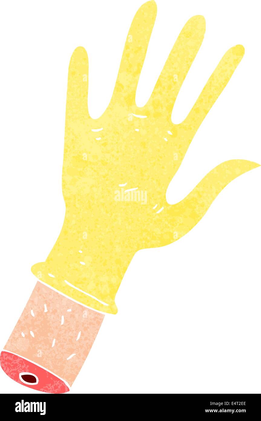 cartoon hand with rubber glove Stock Vector Image & Art - Alamy