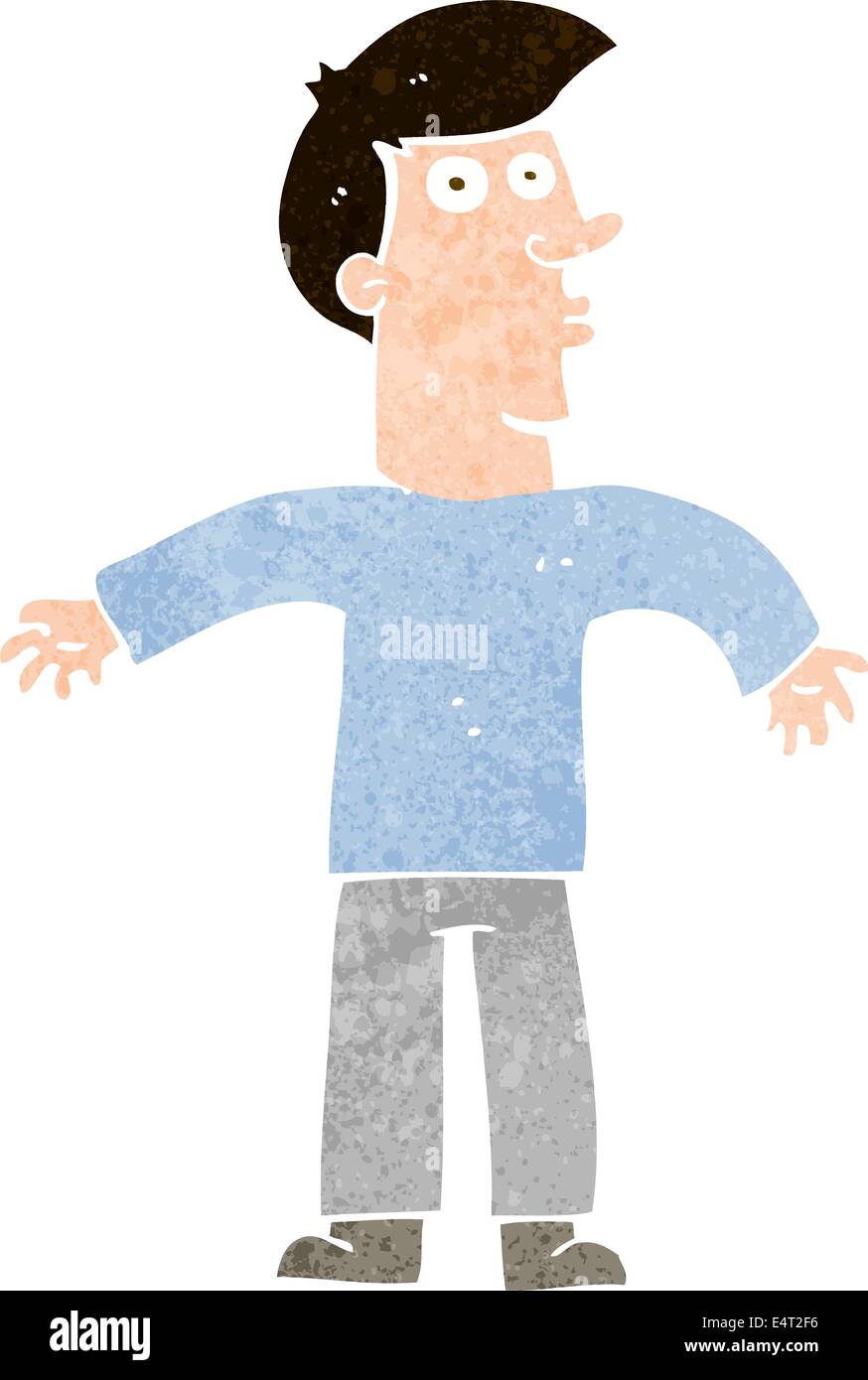 cartoon man shrugging shoulders Stock Vector Image & Art - Alamy