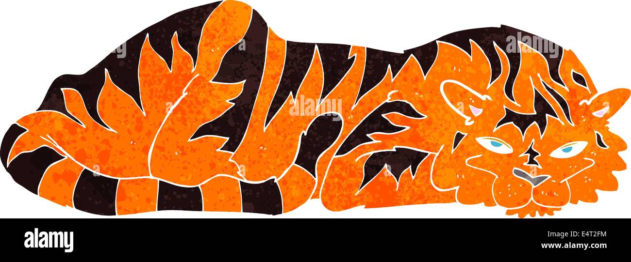 cartoon resting tiger Stock Vector Image & Art - Alamy
