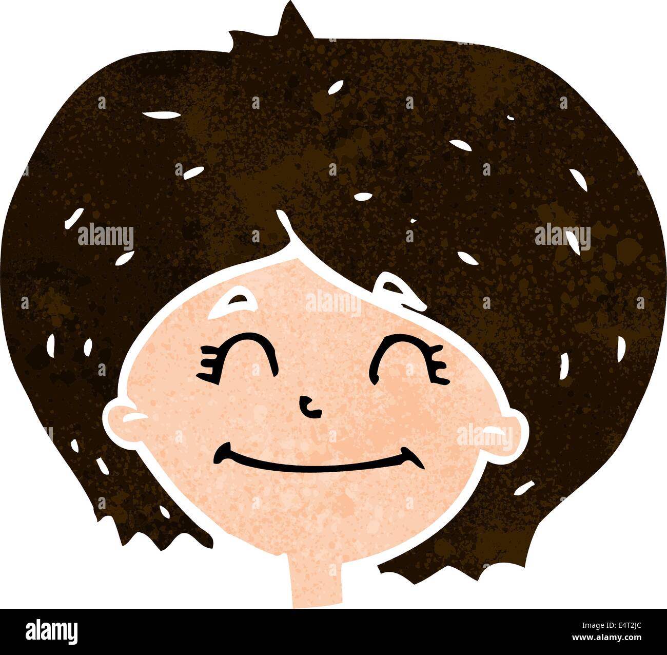 cartoon happy female face Stock Vector Image & Art - Alamy