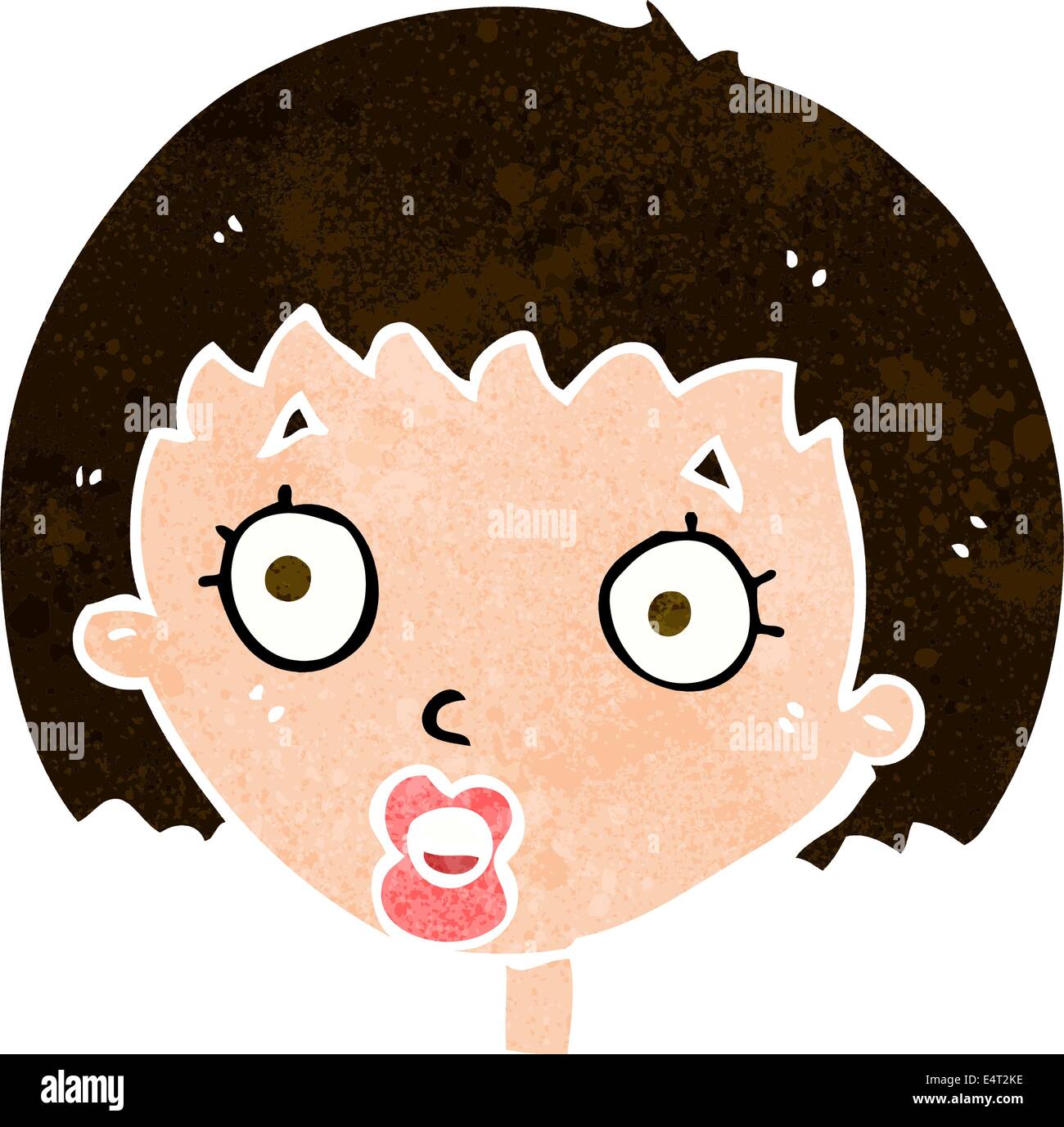 cartoon surprised female face Stock Vector Image & Art - Alamy