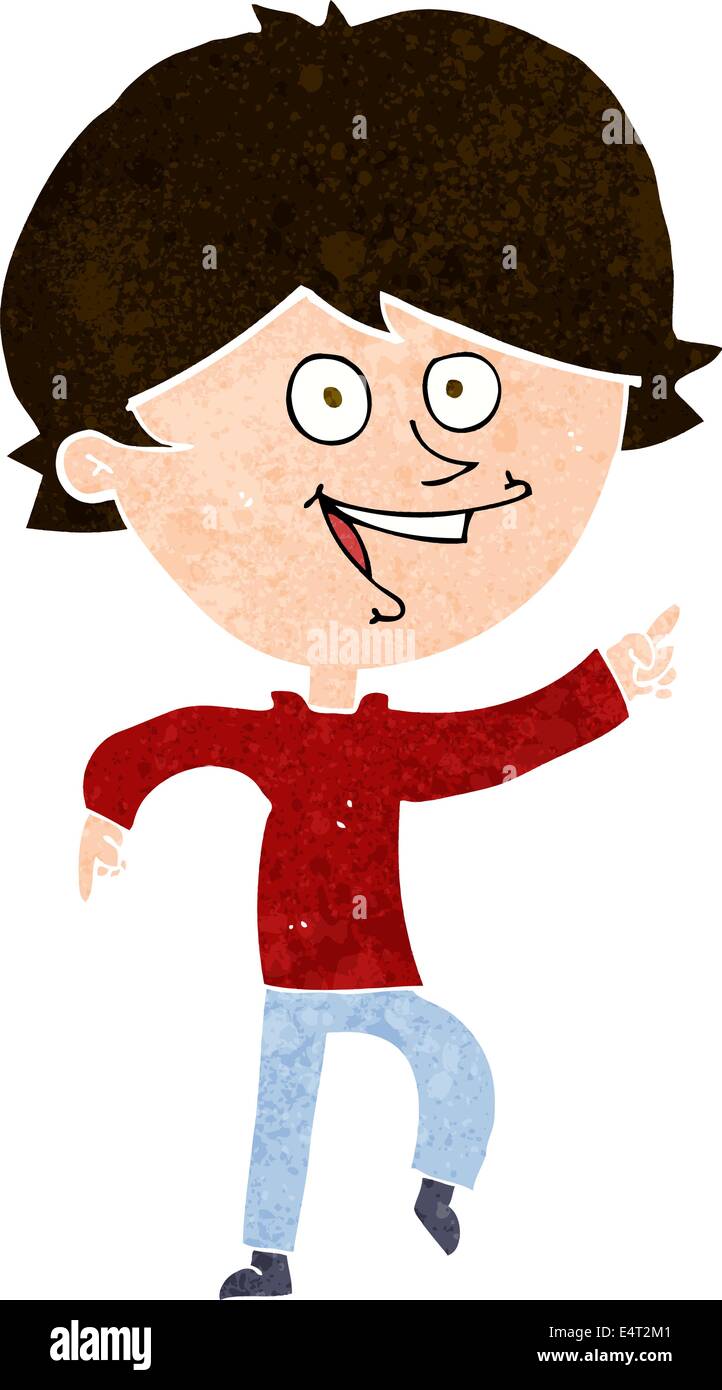 cartoon happy pointing man Stock Vector Image & Art - Alamy