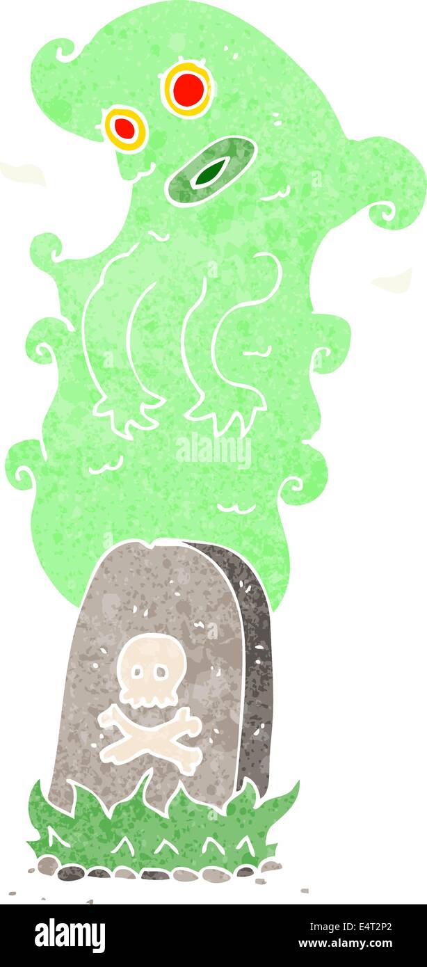 cartoon ghost rising from grave Stock Vector Image & Art - Alamy