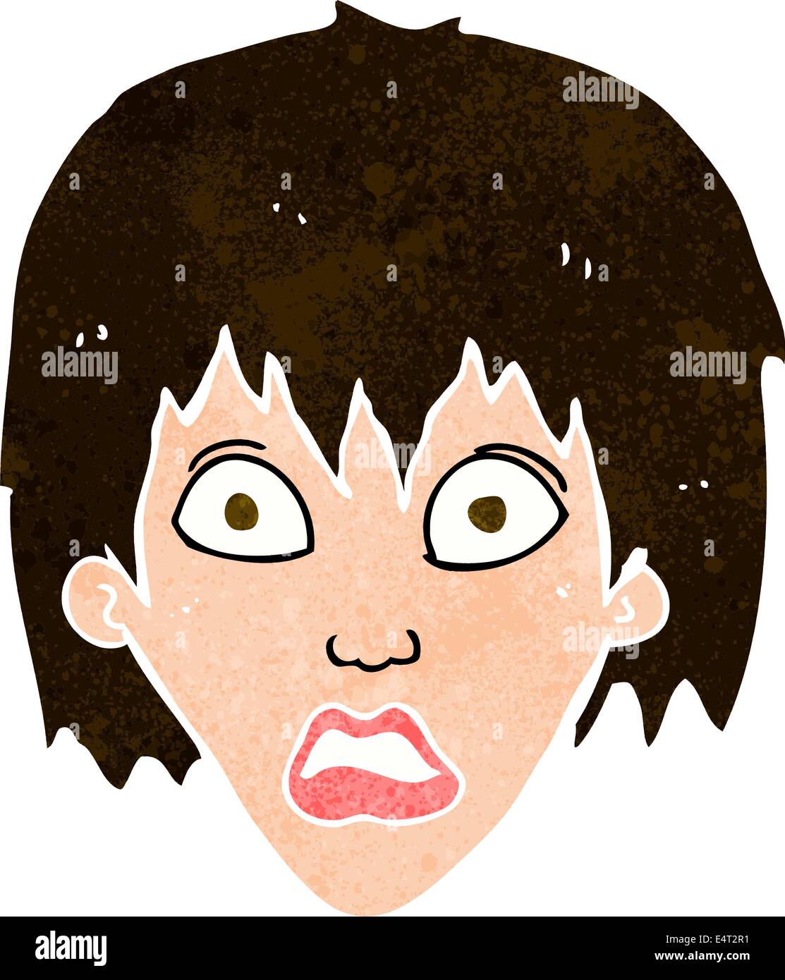 cartoon frightened woman Stock Vector Image & Art - Alamy
