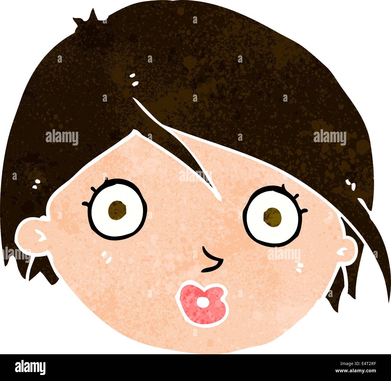 cartoon surprised female face Stock Vector Image & Art - Alamy