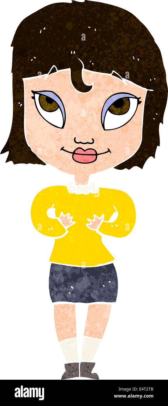 cartoon woman gesturing at self Stock Vector Image & Art - Alamy