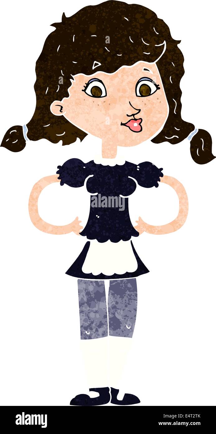 cartoon happy waitress woman Stock Vector Image & Art - Alamy