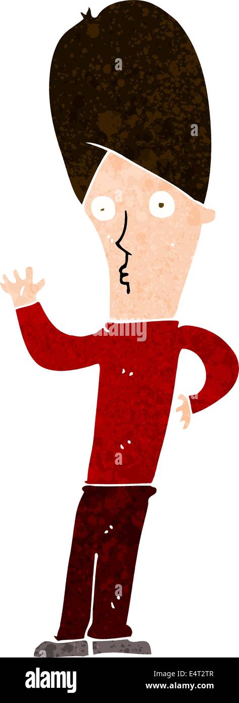 cartoon man waving Stock Vector Image & Art - Alamy