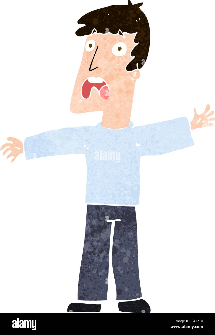 cartoon frightened man Stock Vector Image & Art - Alamy