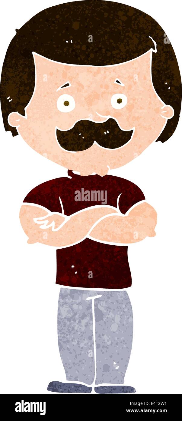 cartoon manly mustache man Stock Vector Image & Art - Alamy