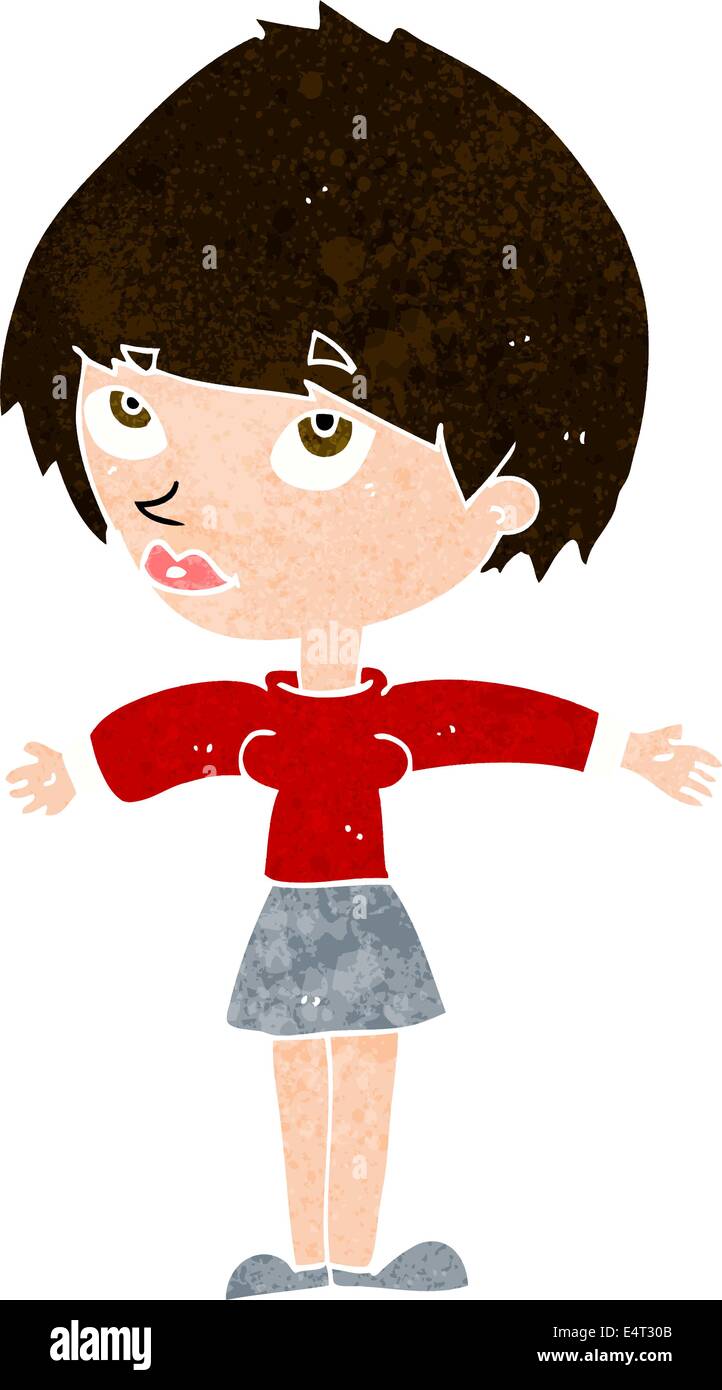cartoon woman with open arms Stock Vector Image & Art - Alamy