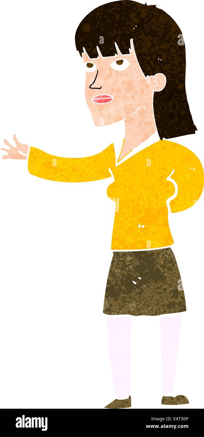 cartoon woman explaining Stock Vector Image & Art - Alamy