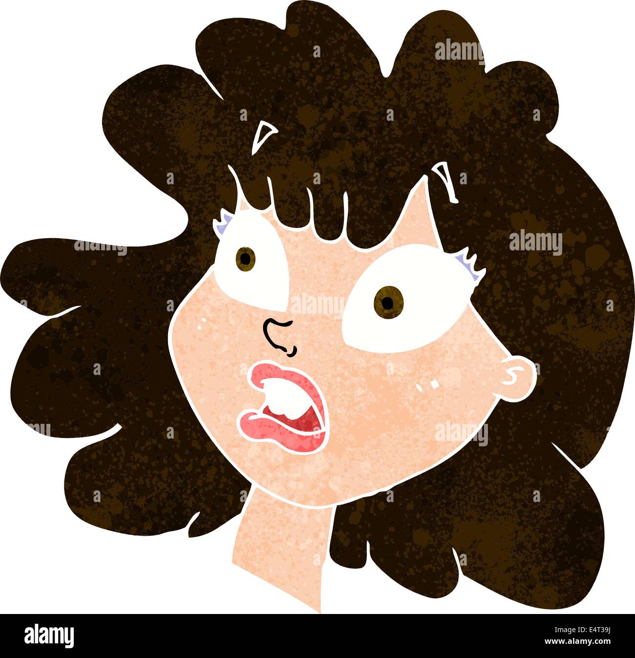 cartoon shocked female face Stock Vector Image & Art - Alamy