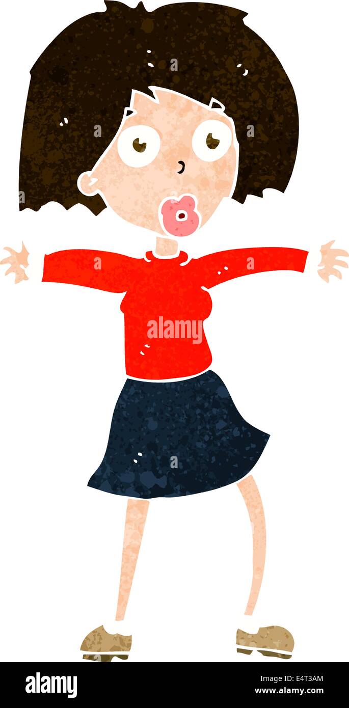 cartoon surprised woman Stock Vector Image & Art - Alamy