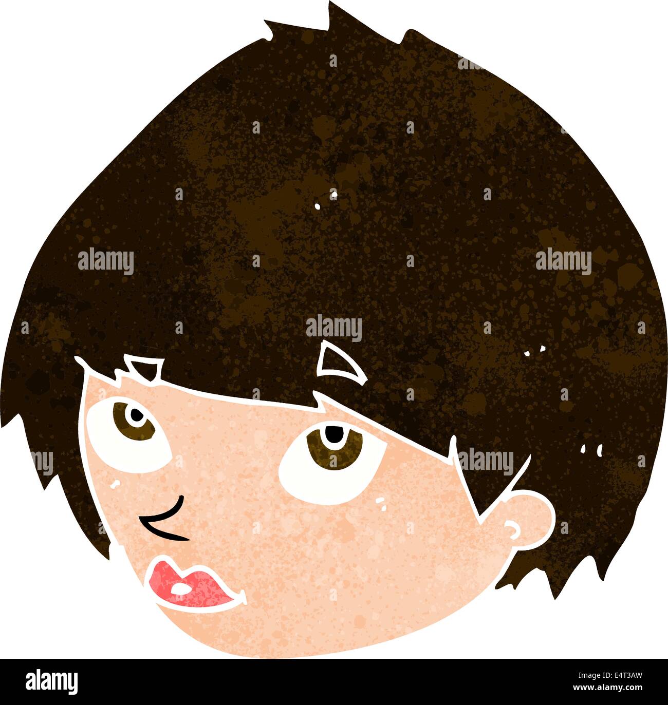 cartoon female face looking up Stock Vector Image & Art - Alamy