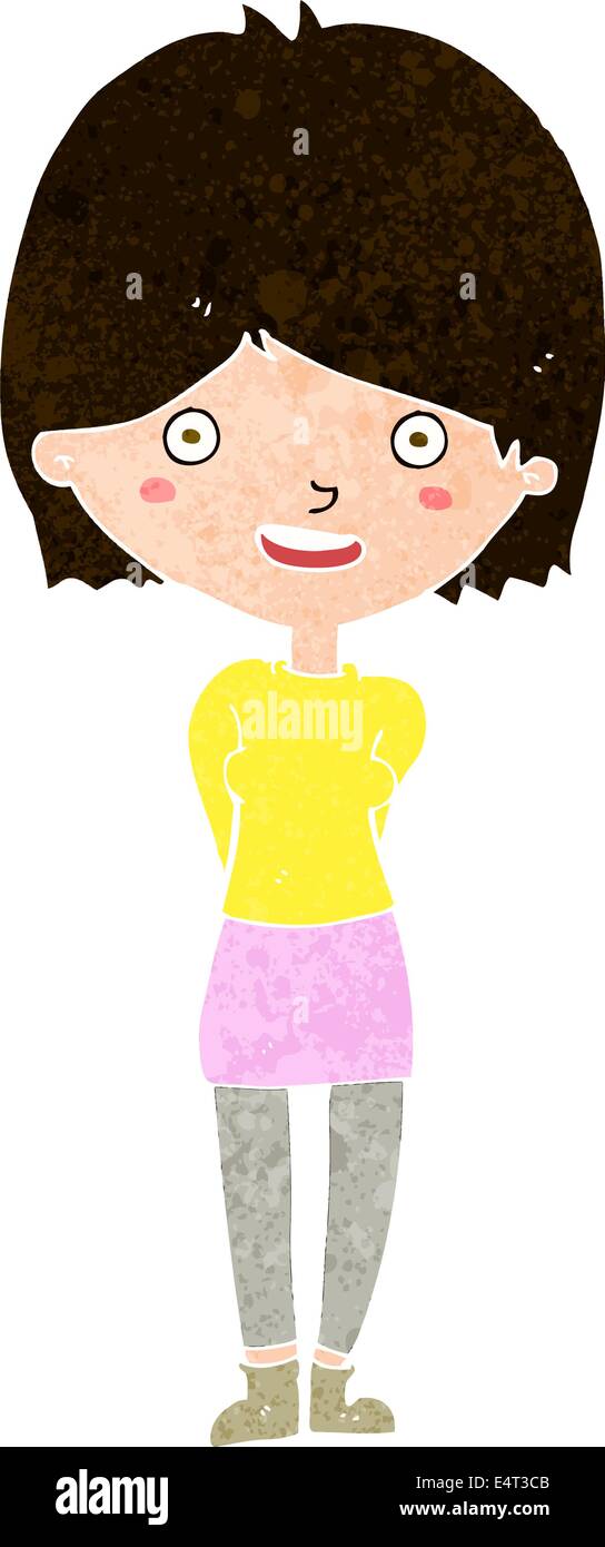 cartoon friendly woman Stock Vector Image & Art - Alamy
