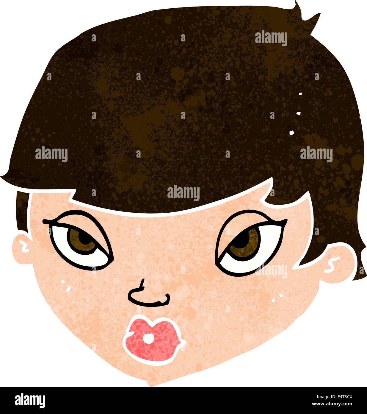 cartoon unimpressed woman Stock Vector Image & Art - Alamy