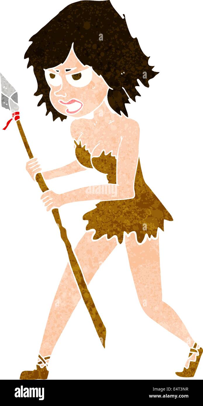 cartoon cave girl Stock Vector Image & Art - Alamy