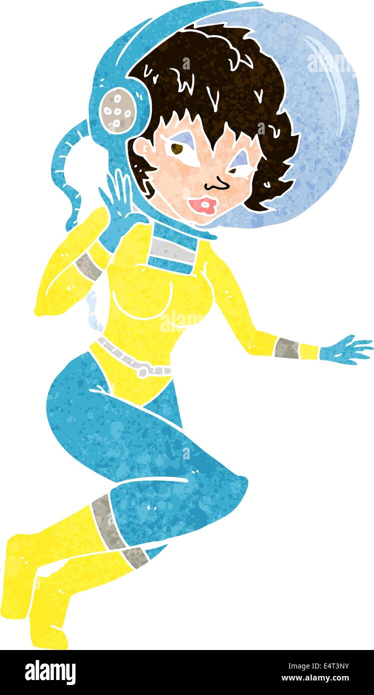 cartoon space woman Stock Vector Image & Art - Alamy