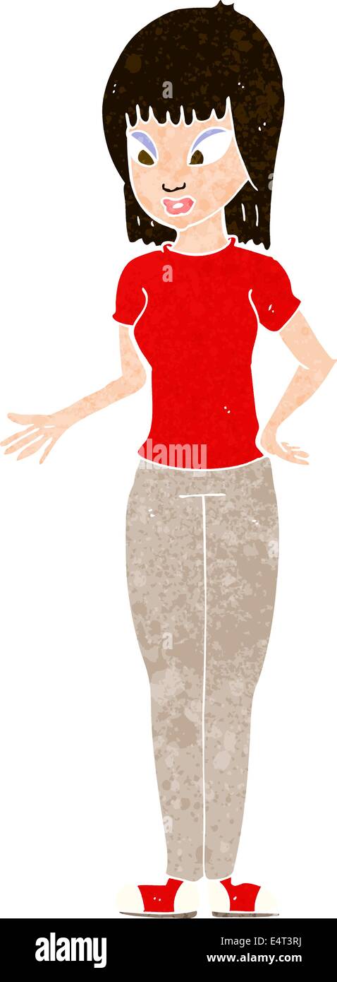 cartoon woman explaining Stock Vector Image & Art - Alamy