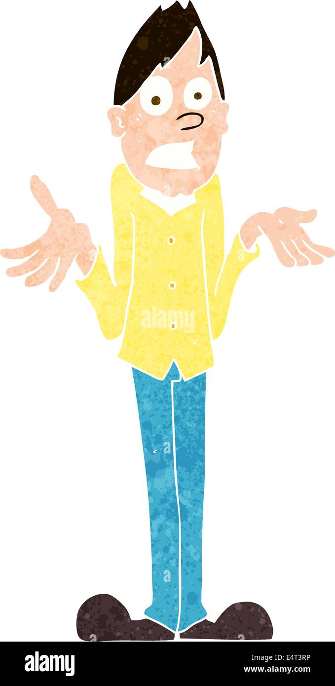 cartoon man shrugging shoulders Stock Vector Image & Art - Alamy
