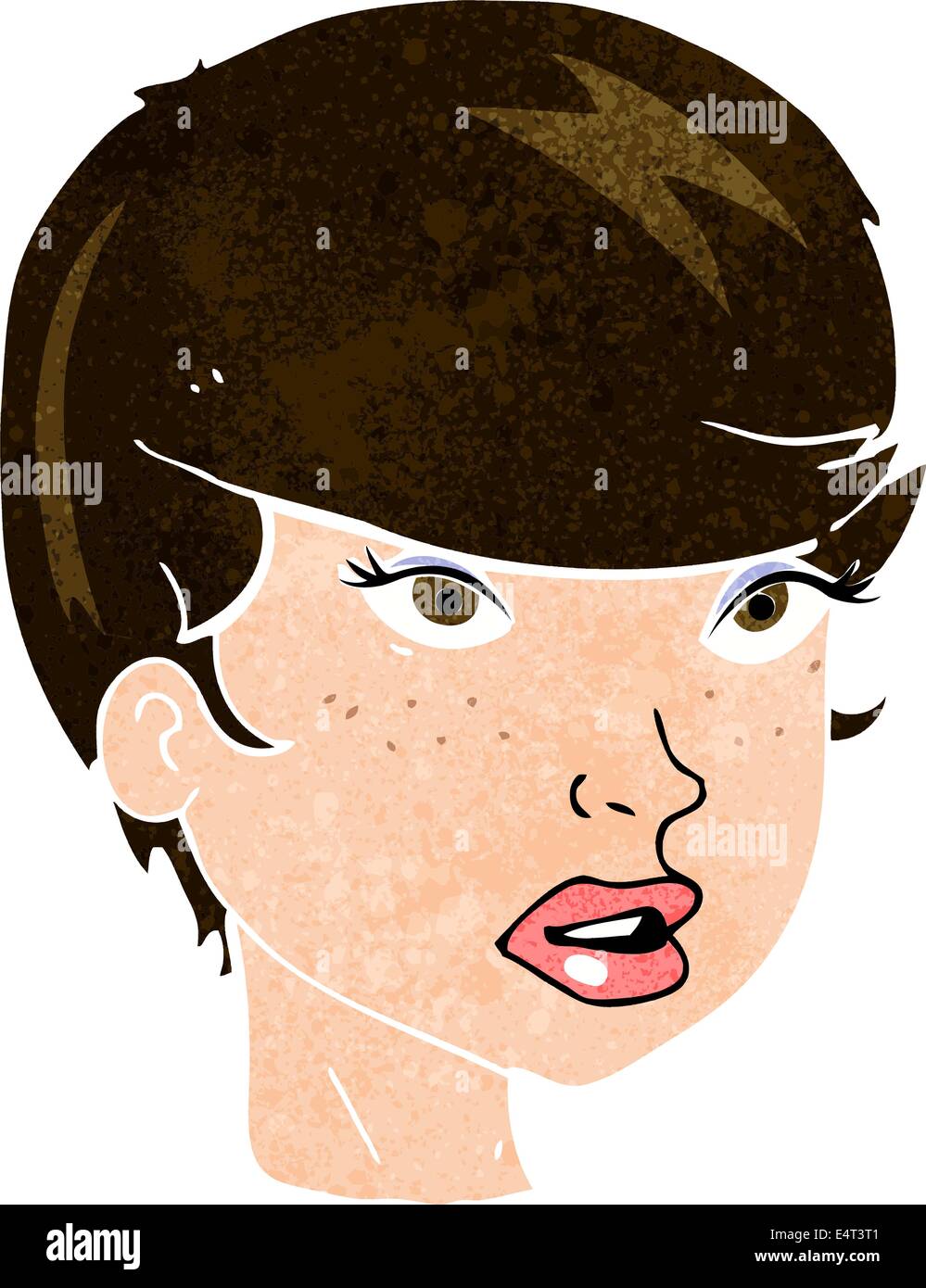 cartoon pretty female face Stock Vector Image & Art - Alamy
