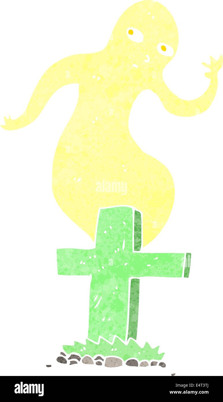 cartoon ghost rising from grave Stock Vector Image & Art - Alamy