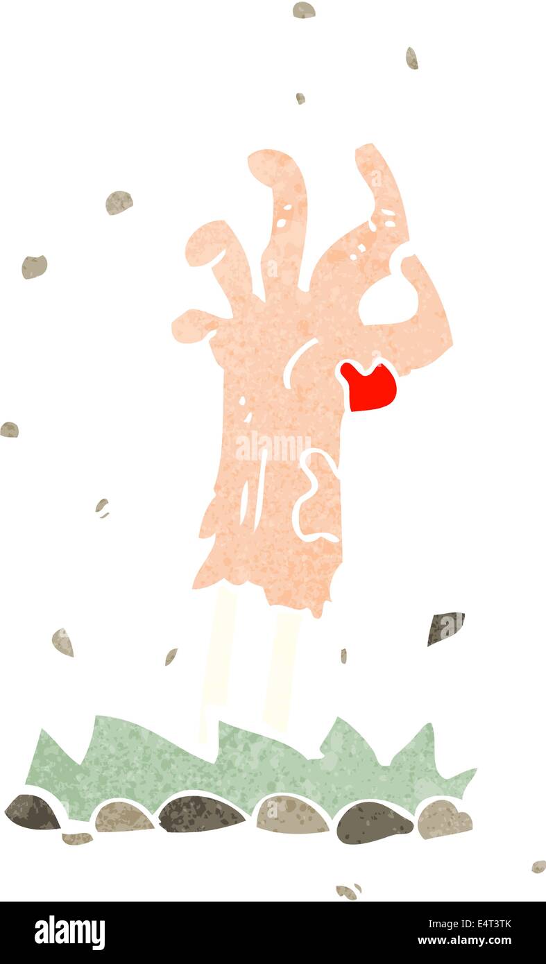 cartoon zombie hand rising from ground Stock Vector Image & Art - Alamy