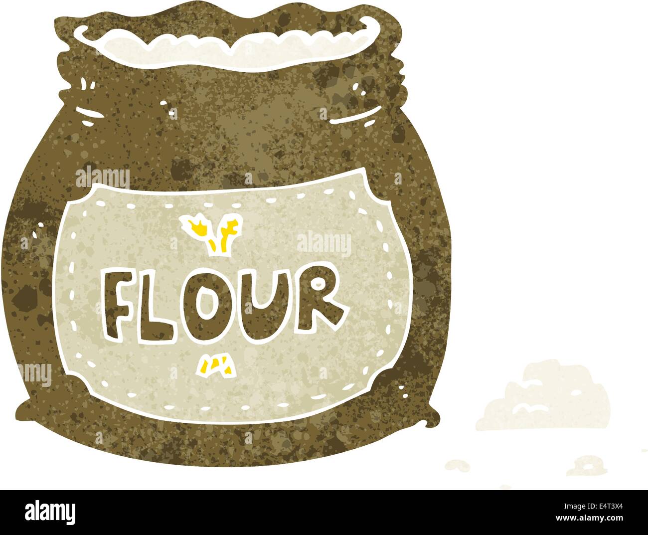 Flour bag cartoon character Stock Vector Images - Alamy