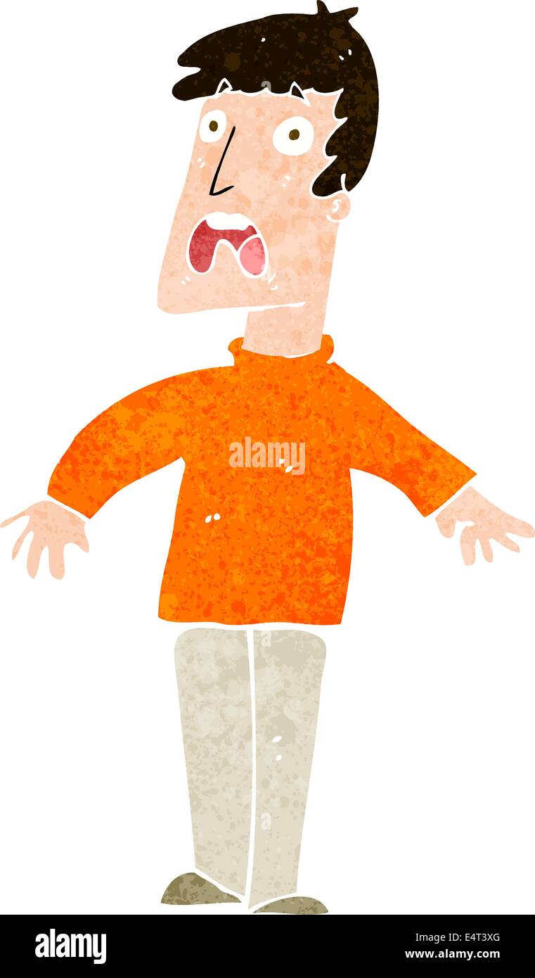 cartoon terrified man Stock Vector Image & Art - Alamy