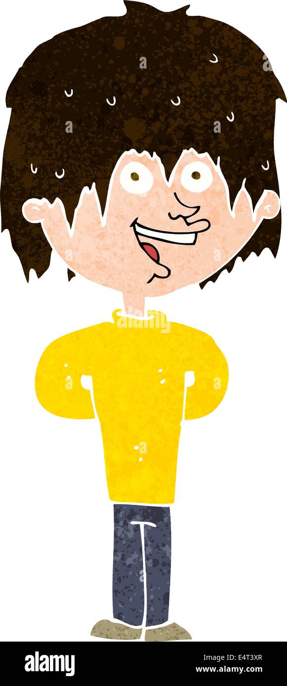 cartoon happy scruffy boy Stock Vector Image & Art - Alamy